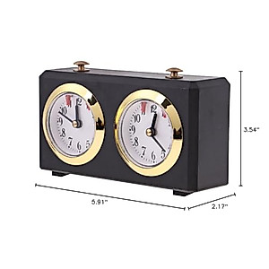 Chess Clock, Tournament Analogue Chess Clock Timer Count Up Count Down Timer, Professional Chess Clock Game Timer for Chinese Chess, International Chess Board Game