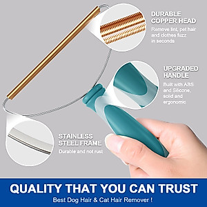 Dog Cat Hair Remover for Deep Cleaning, Lint Cleaner Pro, Pet Fur Removal Tool, Portable Carpet Scraper Rake, Fuzz Hairball Shaver Brush for Carpet, Car Mat, Couch, Pet Bed, Furniture, Rug