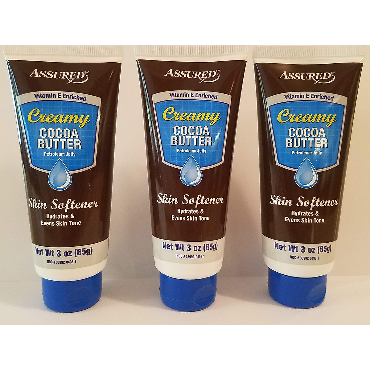 Creamy Cocoa Butter Petroleum Jelly Vitamin E Enriched, 3 oz (Pack of 3)