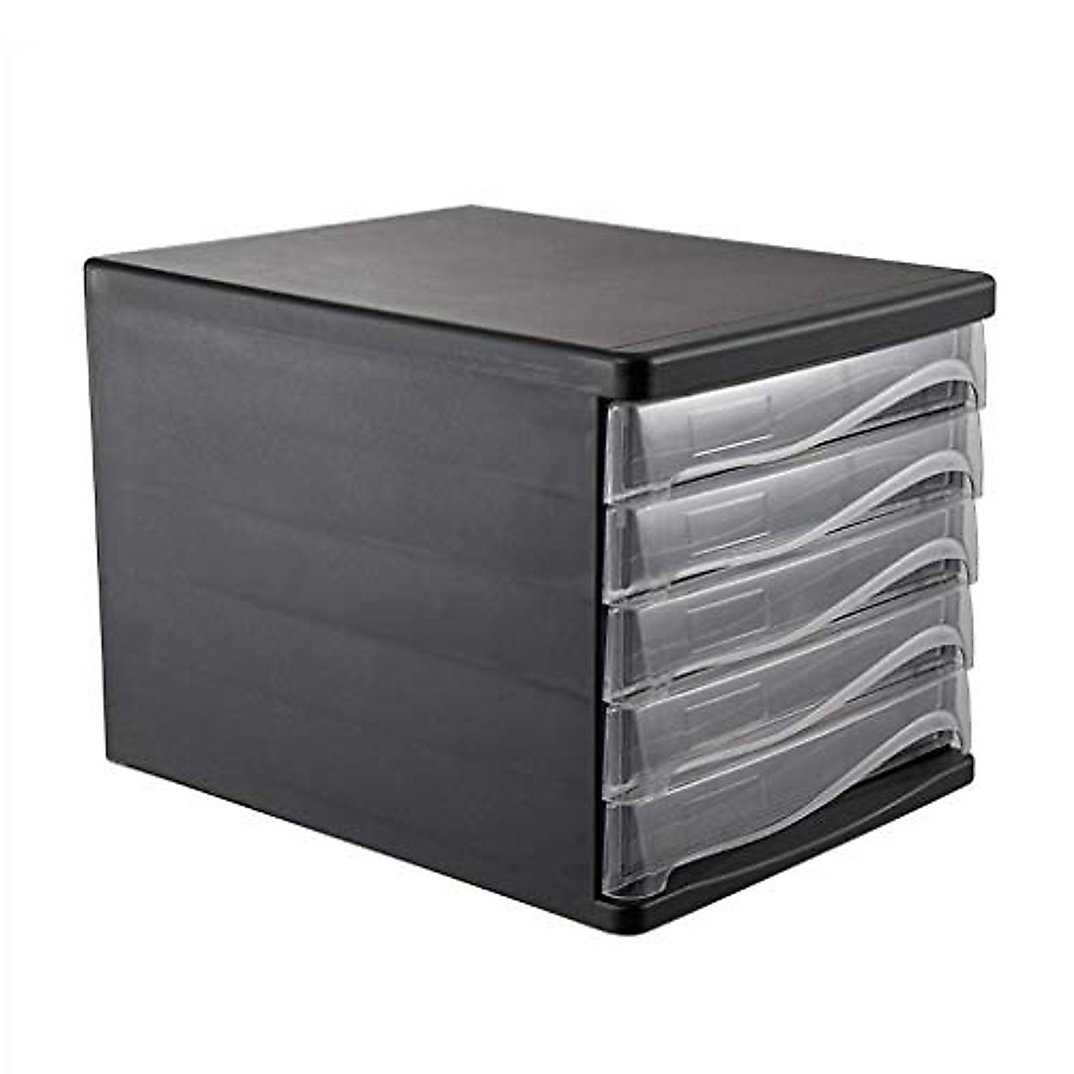 NAHDU Document Organizer - Half Transparent Vertical File Cabinet 4 Drawer Function Flat Drawer (Color : D)