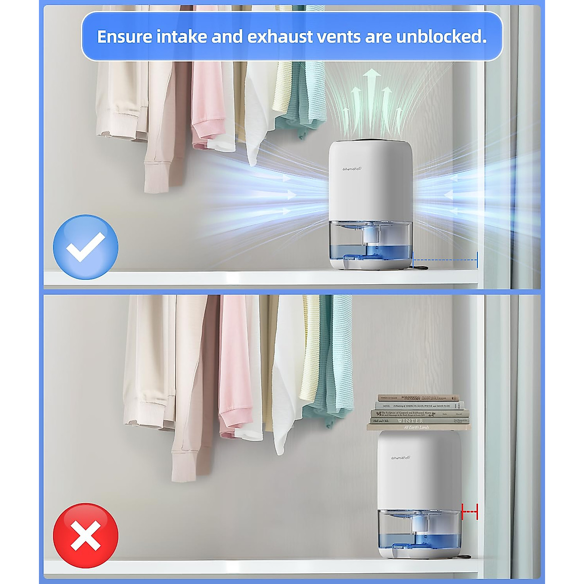 Dehumidifiers,TABYIK 35 OZ Dehumidifier, Small Dehumidifiers for Home Quiet with Auto Shut Off, Dehumidifiers for Bedroom (280 sq. ft), Bathroom, RV, Closet