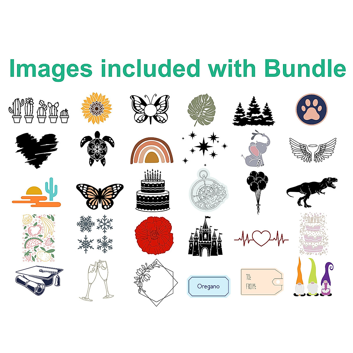 Cricut Joy Machine & Digital Content Library Bundle - Includes 30 images in Design Space App - Portable DIY Smart Machine for creating customized cards, crafts, & labels
