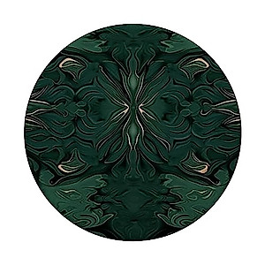 Elegant Dark Forest Green & Jade Green Pattern PopSockets Swappable PopGrip