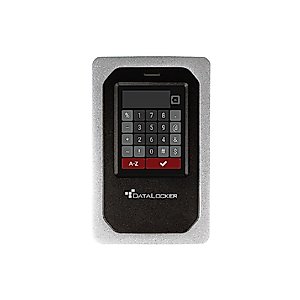DataLocker DL4 FE 500GB USB-C / -A Hard Drive with AES-256bit Hardware Encryption, Colour Display and FIPS 140-2 Level 3 Certification, DSGVO/GDPR Compliant, DL4-500GB-FE