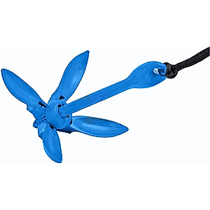 XIALUO Marine Kayak Anchor Kits 3.5 lb Folding Anchor Accessories with 30 ft Rope for Fishing Kayaks, Canoe, Jet Ski, SUP Paddle Board and Small Boats