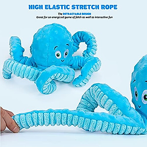Pubialo Squeaky Dog Toys Octopus-Tug of War Dog Plush Toy for Large Breed Interactive Stuffed Dog Chew Toys for Puppies Small and Large Dogs Training and Reduce Boredom