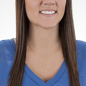 Small Diamond Heart Pendant Necklace, 10k Yellow Gold, 12k Green and Rose Gold Black Hills Gold 18 Inches