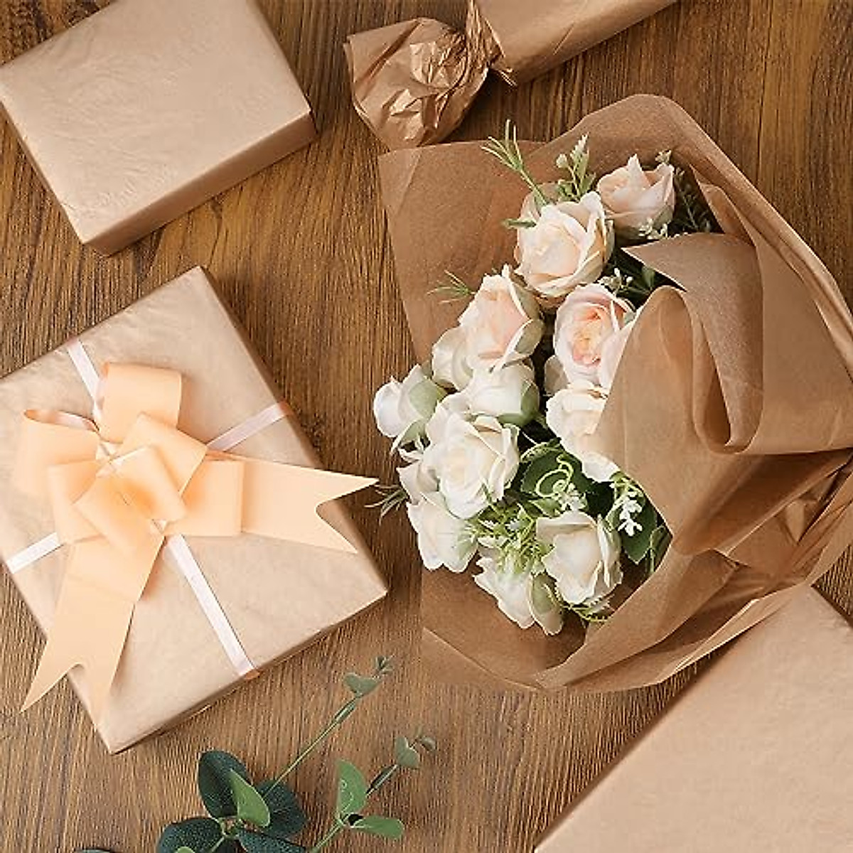 Bolsome 100 Sheets 20 * 14 Inches Metallic Copper Gold Tissue Paper for Gift Wrapping, Pearlescent Tissue Paper for Gift Bags for Birthday Party Wedding Baby Shower Bachelorette Party DIY Craft…