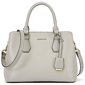 BOSTANTEN Women Leather Handbag Designer Satchel Shoulder Tote Bags Bundle with Women Leather Wallet RFID Blocking Small Bifold Wallet with ID Window