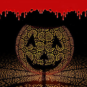 Halloween Pumpkin Hanging Solar Lights - 𝟮𝟬𝟮𝟯 𝗡𝗲𝘄𝗲𝘀𝘁 Halloween Decoration Outdoor, Waterproof Halloween Spooky Hanging Lights for Outdoor, Tree Decor, Garden or Yard, Outside Entryway, Porch