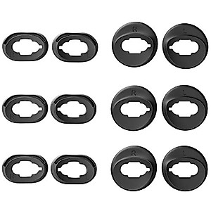 TEEMADE 6 Pairs Silicone Ear Tips Replacement Galaxy Buds Live 2020 Earbuds Accessories (Mystic Black)