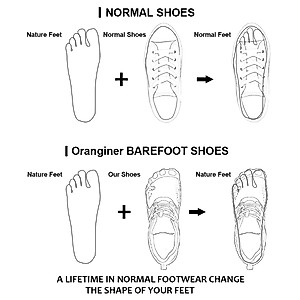 Oranginer Men's Walking Zero-Drop Minimalist Shoes Flexible Barefoot Running Shoes Indoor Cross Training Shoes Slip-on Tennis Shoes Gray Size 11