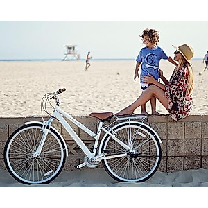 Kent International Springdale Hybrid Bicycle, White, 29 inch