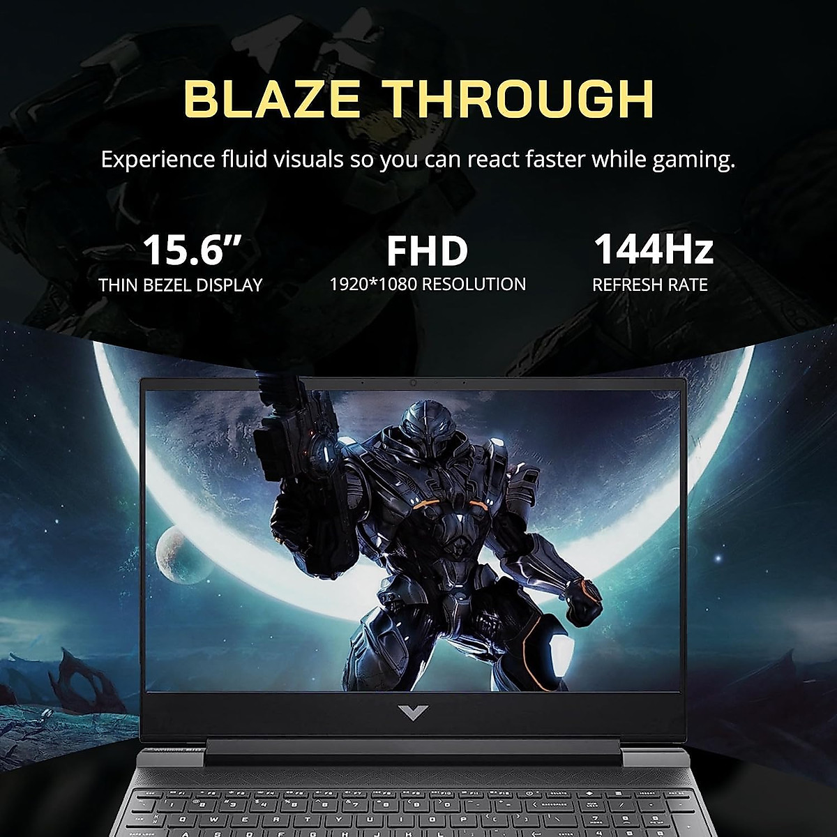HP 2023 Newest Victus 15 Gaming Laptop, 15.6" FHD IPS 144Hz Display, AMD 6-Core Ryzen 5 7535HS (>i7-11800H), 64GB RAM, 2TB SSD, NVIDIA GeForce RTX 2050, Backlit Keyboard, Wi-Fi 6, Windows 11 Home
