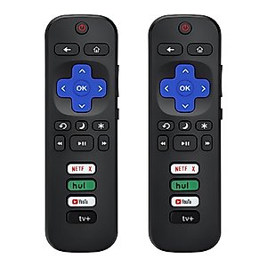EFGWXYZ New Remote Control for Roku TV,Compatible TCL Roku/Hisense Roku/Onn Roku/Sharp Roku/Element Roku/Westinghouse Roku/Philips Roku/Insignia Roku/Jvc Roku/RCA Smart TVs 【2Pack 】 H-NDHS