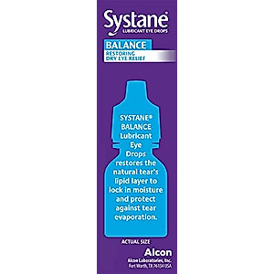 Systane Balance Lubricant Eye Drops, Restorative Formula, Twin pack, 0.33 Fl Oz (Pack of 2)