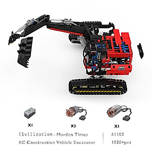 JMBricklayer Excavator Building Block Set for Adults - RC Electric Excavator Construction Vehicle Model Kit Collection Toy, Gift Toys for Teens Age 14+/Adults