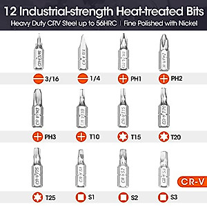 ValueMax 13-in-1 Multi-bit Ratcheting Screwdriver Set Tool All in One, Portable Multi-purpose Ratchet Screw-driver, Slotted/Philips/Torx/Square