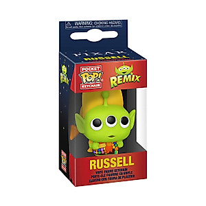 Funko POP Keychain: Pixar Alien Remix - Russell, Green, 2 inches