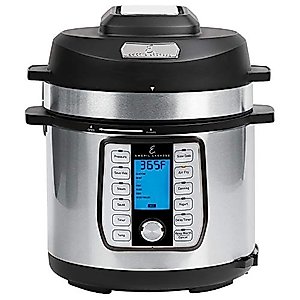 Emeril Everyday Pressure Air Fryer, 8 Qt with 5 Pc Accessory Pack, Silver