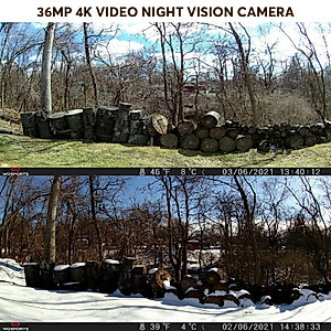 WOSPORTS Trail Camera,36MP 4K 0.2S Trigger Motion Activated,Game Hunting Camera with Night Vision IP66 Waterproof 2.0''LCD 120°Wide Camera Lens for Outdoor Scouting Wildlife Monitoring Home Security