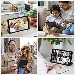 YOTOPT 10 Inch Android 3G Phone Tablets, 32GB ROM, 256GB Expand, Dual Sim Card, Quad Core, WiFi, Bluetooth, GPS, FM, Dual Camera, IPS HD Touch Screen, Support 3G Phone Call Tableta (Black)