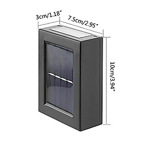 Vxkbiixxcs-o Garden Light, Square Solar Power Garden Light Patio Waterproof Wall Fence Lamp Home Decoration White