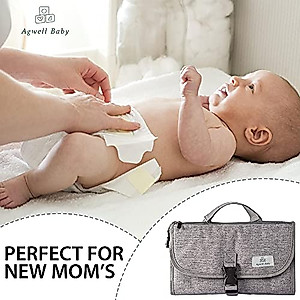 Portable Diaper Changing pad (Gray)