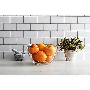 Mikasa Napoli Glass Serving Bowl, 10.75-Inch, Clear