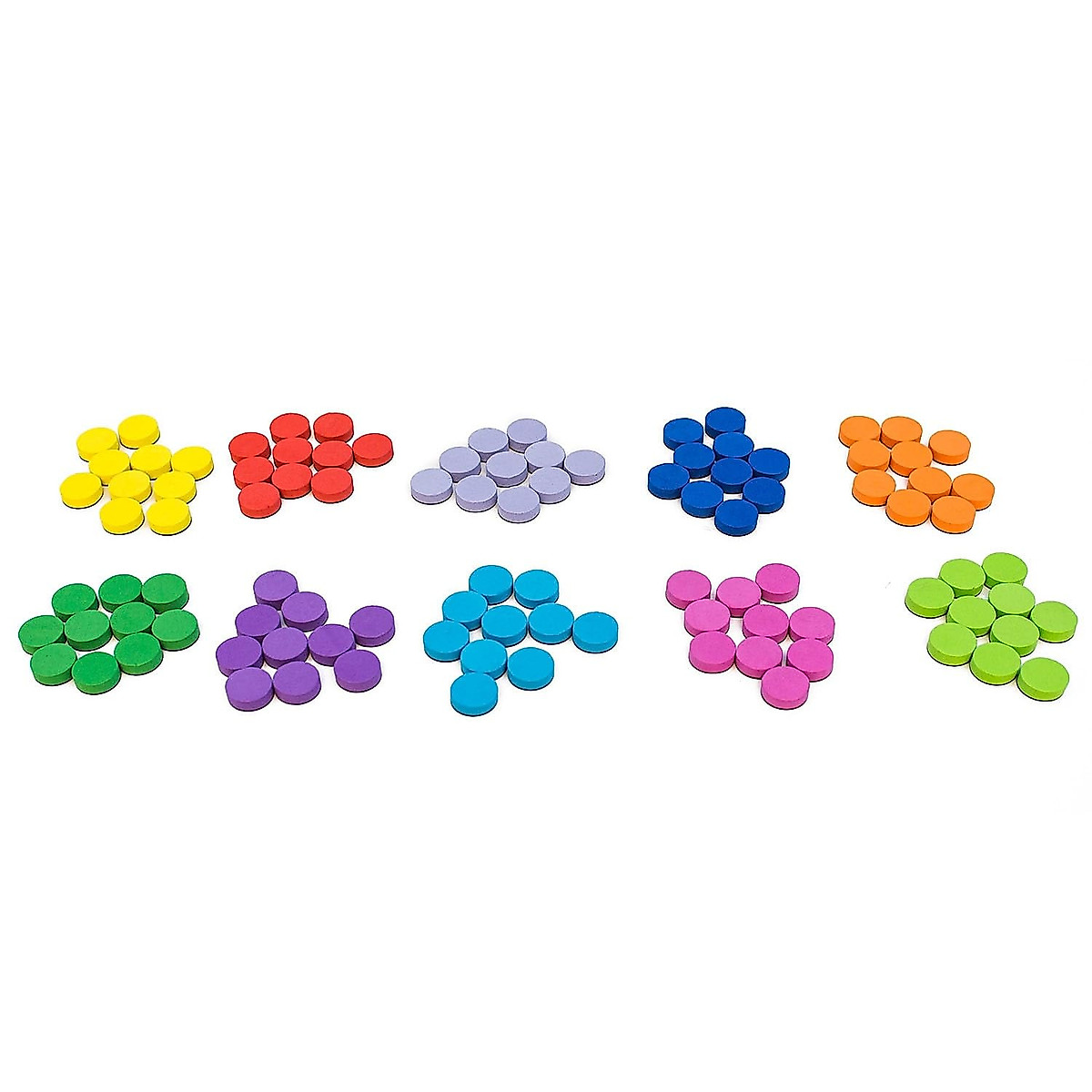 Junior Learning Ten Frames Rainbow Set,Multi,1.96 H x 5.91 L x 7.8 W,JL614