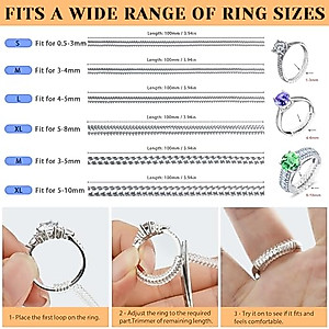 Ring Sizers for Loose Rings Ring Guards for Loose Rings Fit Any Rings, Invisible Ring Size Adjuster Never Sliding Off and Spinning (12 pcs)