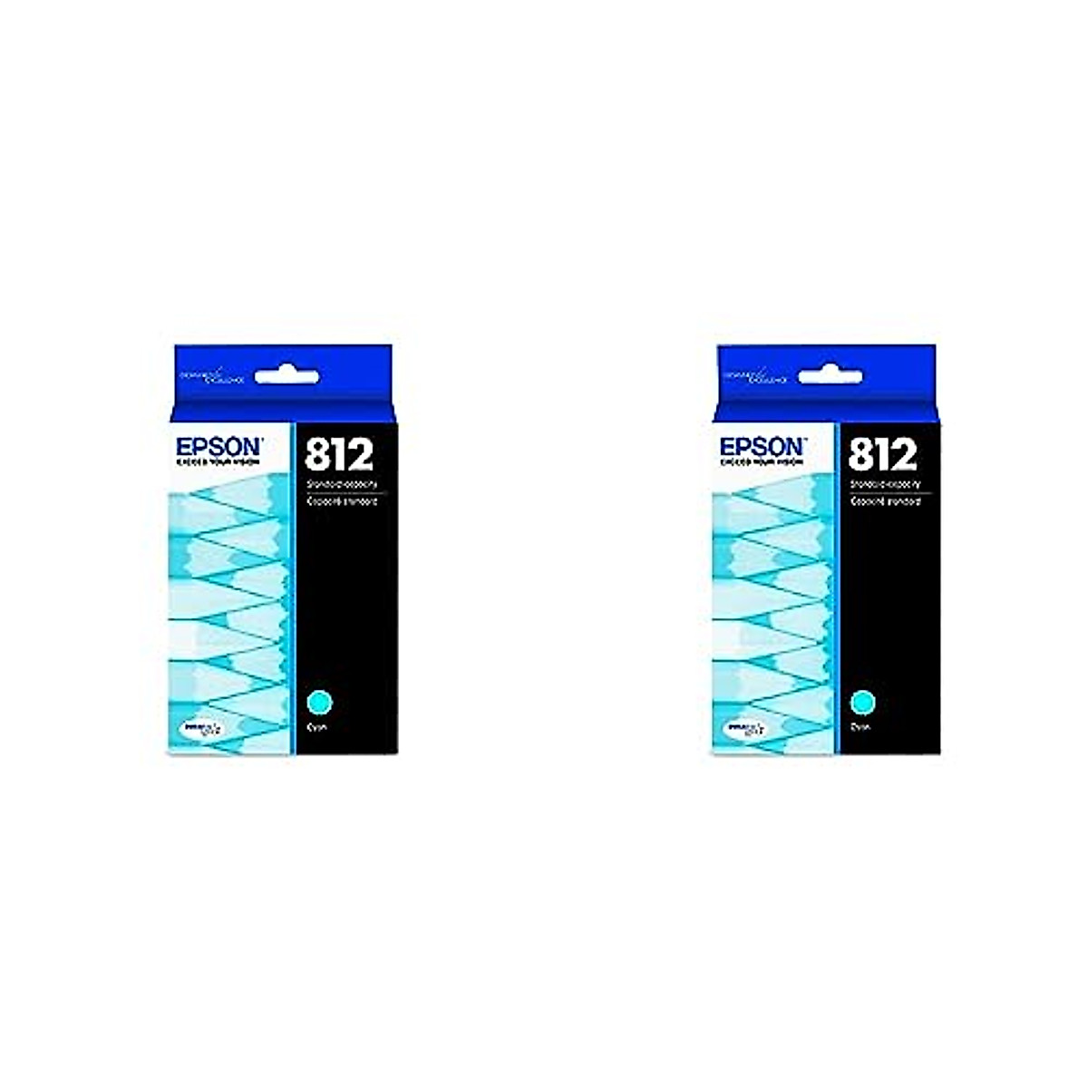 Epson T812 DURABrite Ultra Ink Standard Capacity Cyan Cartridge (T812220-S) for Select Workforce Pro Printers (Pack of 2)