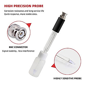 RCYAGO pH Meter with Ph Electrode and Batteries, pH Tester for Water Milk Cheese Soil Food