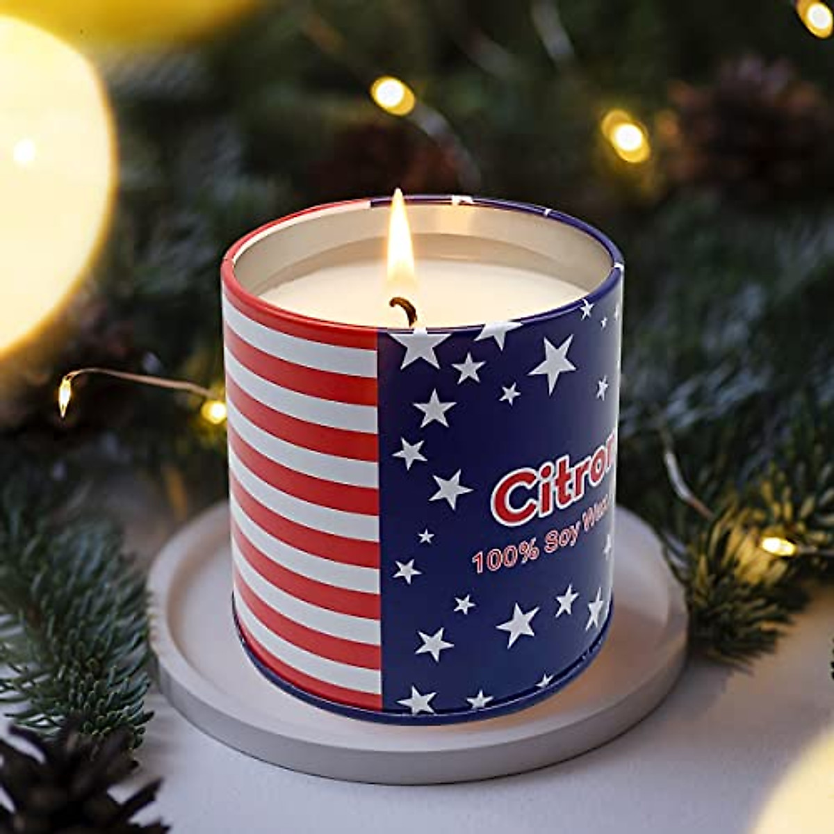 2 Pack Citronella Candles Outdoor and Indoor, 16Oz Natural Soy Wax Jar Candles with Citronella Oil for Patio Yard Deck Home, Summer Gift for Family Friends and Colleagues