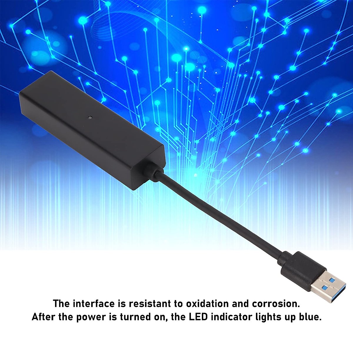 Septpenta VR Conversion Cable, Stable VR Cable Connection, ABS Housing Interface Oxidation Resistant, LED Indicator Design, Compact Design for PS Console to Play VR Games