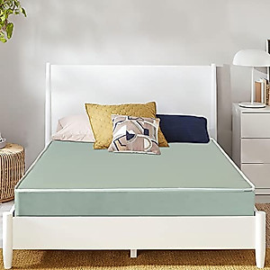 Mayton, 5-Inch Vinyl Mattress Tight Top Double Sided Medium Firm Waterproof, 75" x 30", Green