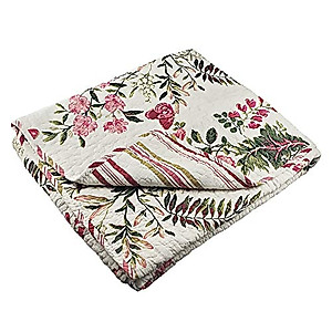 Greenland Home Butterflies Throw Blanket, Full, White
