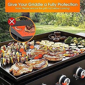 Silicone Griddle Cover Compatible with Blackstone, 36"28"22"17"Griddle Accessories, Heavy Duty Food Grade Silicone Mat for All Season Blackstone Grill, Reusable BBQ Grill Cover (36 Inch)