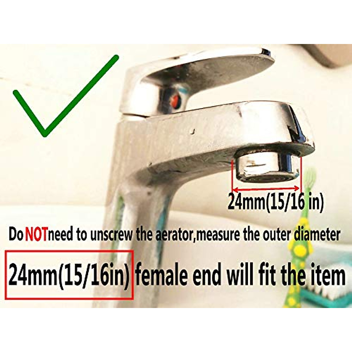 MissMin sink faucet diverter valve/adapter to bidet shower hose with aerator for bathroom/kitchen faucet