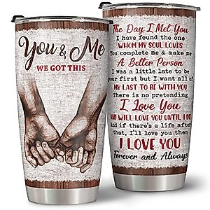 Valentine's Day Birthday Gifts for Her Him Romantic Gifts I Love You Gifts for Her Him Boyfriend Girlfriend Wife Husband Fiance Gifts for Birthday Wedding Anniversary 20Oz Tumbler