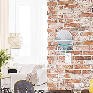 HomeMount Dot 4th Gen Wall Mount, Sturdy Clear Acrylic Wall Shelf Holder, Space Saving Solution Bracket for Dot 3 Dot 4 2Pack