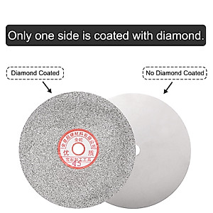 uxcell Diamond Sanding Grinding Disc, 6-Inch (150mm) Grit 45 5/8" Arbor Hole, Flat Lap Disk Polishing Discs Abrasive Wheel for Gemstone Tile Porcelain Glass Stone Metal