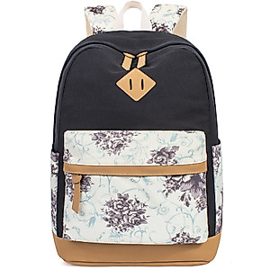 Leaper Floral School Backpack College Bookbag Shoulder Bag Satchel Daypack Pink