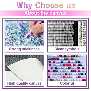 Treff Angel Wings 5D Beginner Diamond Art Set, DIY Painting Home Wall Decoration Jewel Art Gift, 12x16 inches