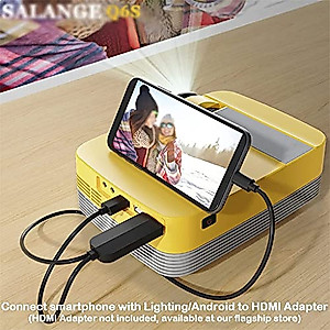WENLII Q6S Video Projector for Movie Home Cinema Full 1080P Supported Airplay Android 10 TV Box Optional Movie Beamer ( Color : D )