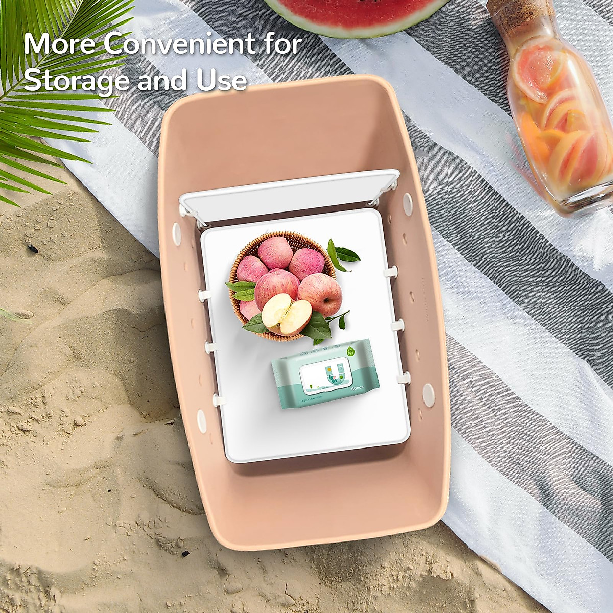 EXQUILEG 2PCS Divider Tray Fit for Bogg Bag Original X Large, Accessories Fit for Bogg Bag Inserts Tray for Simply Southern Beach Bag, Organizing your Bag and Divide Space(White)