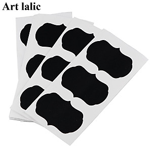 36 Pcs Chalkboard Blackboard Labels Stickers for Jars + 1 Pc Erasable White Paint Pen Marker Organize Home & Kitchen