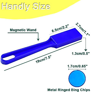 Dacefloy Magnetic Bingo Wand 7.5" Magnet Bar-1 Piece-Collect Tool for Paper Clips, Nails, Screws, Pins, Sewing Needles and Studs