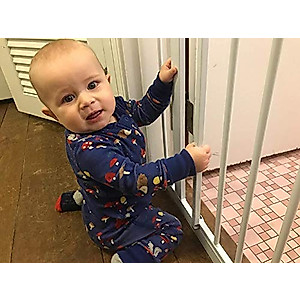 vmaisi Baby Gate Wall Protector - Protect Walls & Doorways from Pet & Dog Gates - Pressure Mounted Gates Work on Stairs - 4 Pack Gates Wall Cups - White