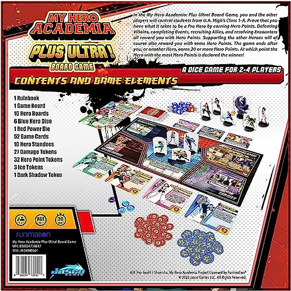 My Hero Academia Plus Ultra Board , Strategy Game for Adults & Teens | Ages 14+ | 2-4 Players | Average Playtime 30 Minutes | Made by Jasco Games